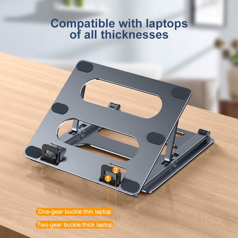 OATSBASF Multi-Speed Laptop Stand Aluminum Metal Raisable Height ...