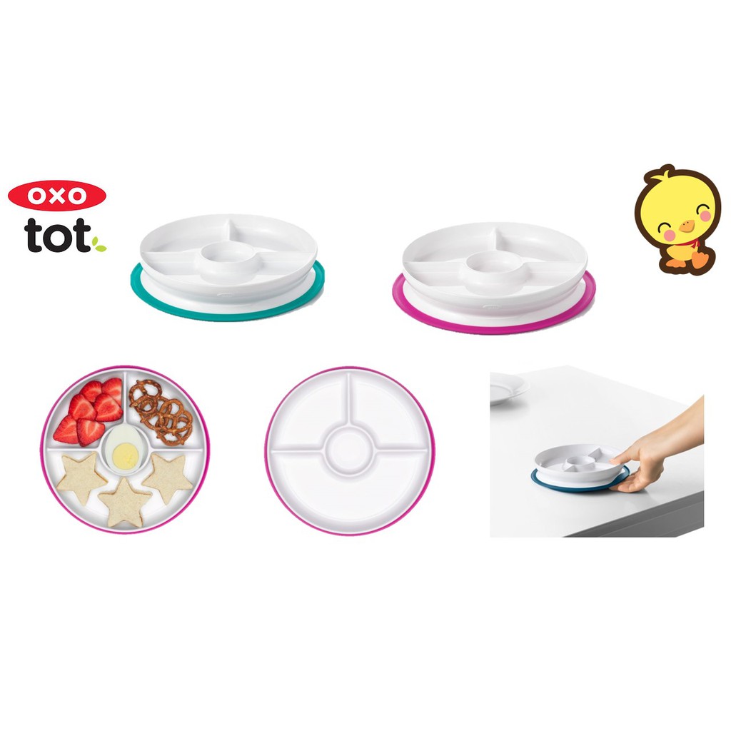 OXO Tot Stick & Stay Suction Divided Plate | Shopee Malaysia