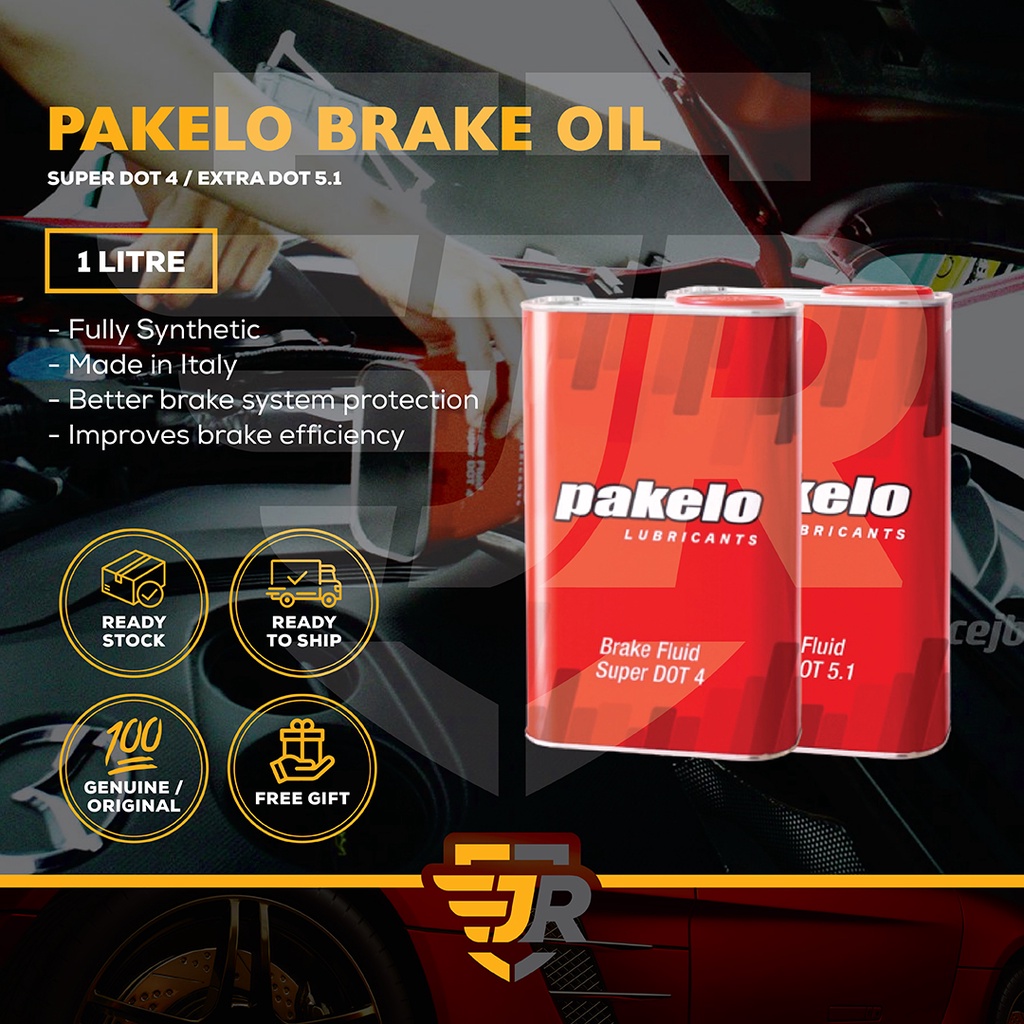 Pakelo Brake Fluid Dot 4 DOT 5.1 Minyak Brake Dot 4 1 Liter Brake ...