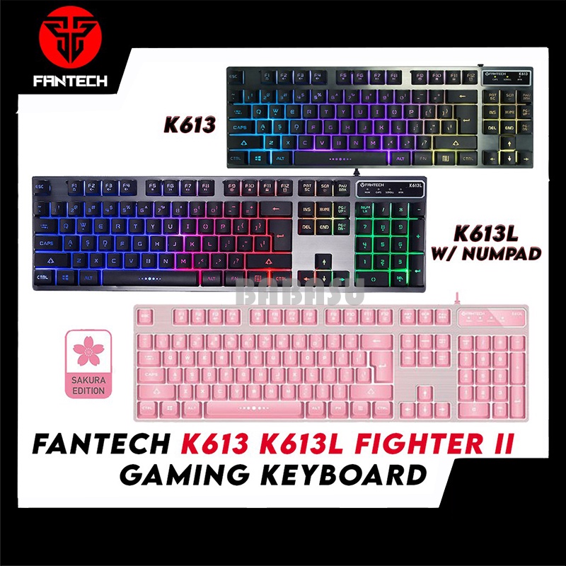 Fantech K613L Professional Usb Gaming Backlit Keyboard 104-Key WireD ...