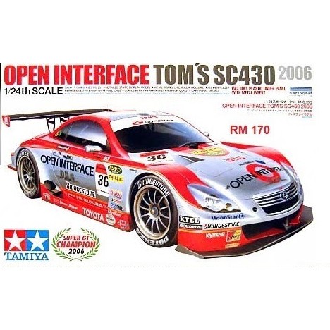 Car Model 1/24 Tamiya Open Interface Tom`s SC430 2006 Plamo Modelkit ...