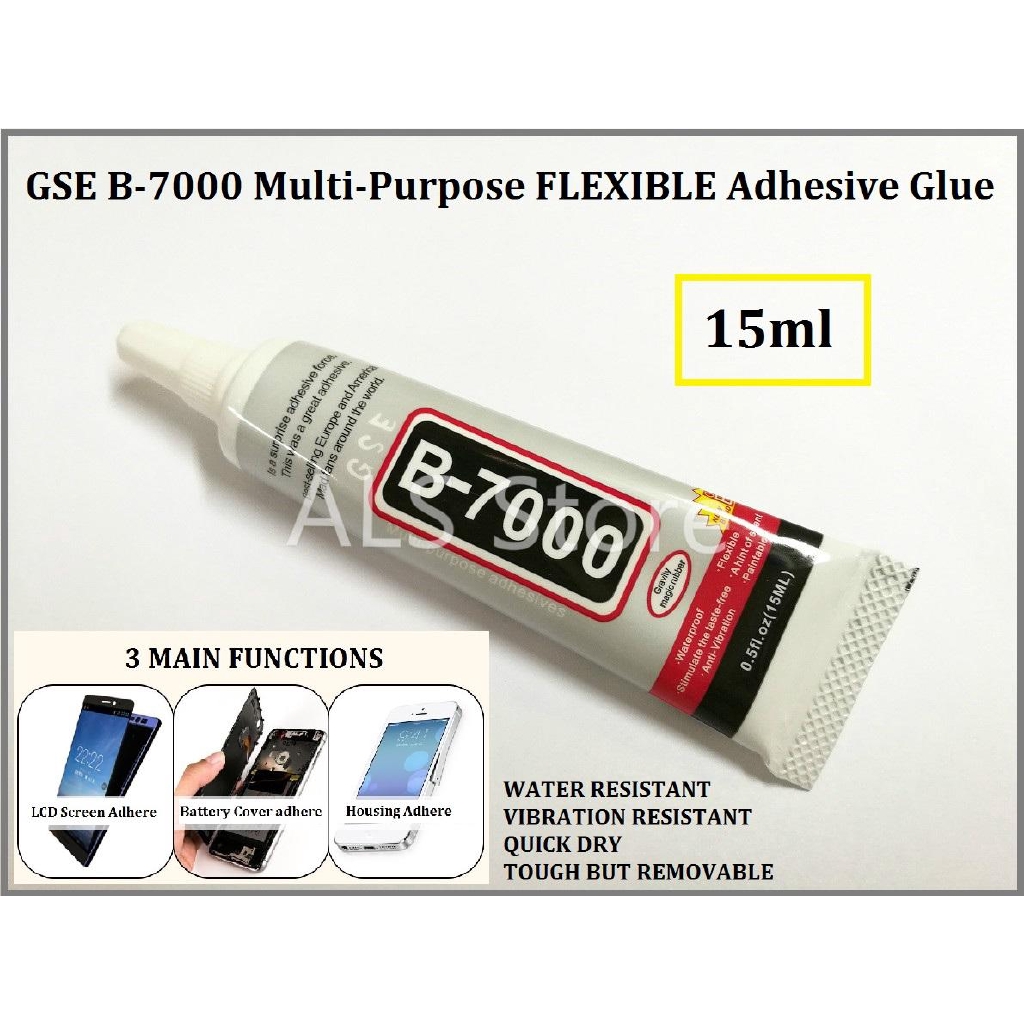 GSE B-7000 15ML Multi Purpose Flexible Adhesive Glue B7000 for Repairing Mobile Phone Screen ...