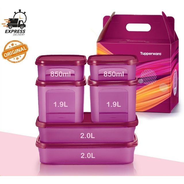 Tupperware (6pcs Set + Box ) Mega Modular Set | Shopee Malaysia