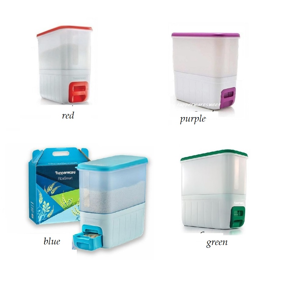 Tupperware Rice Smart 10kg RiceSmart Red Purple Green Blue Rice Smart ...