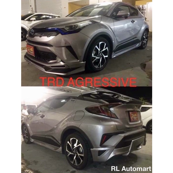 Toyota CHR TRD bodykit body kit front side rear skirt lip fender arch ...
