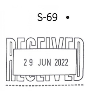 Shiny Faxed / Paid / Received with Date Stamp Flatband Die-Plate Date ...