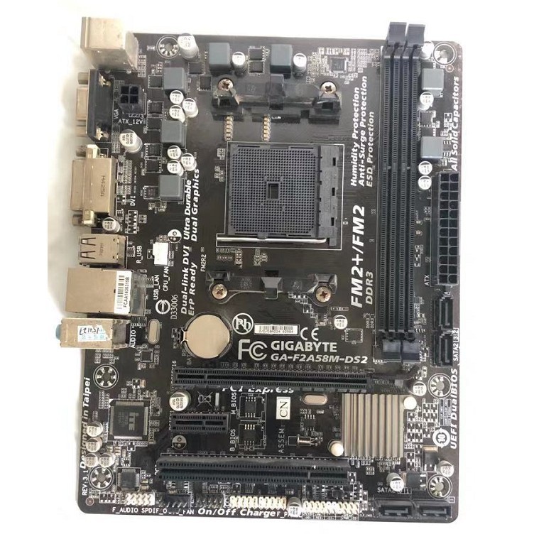 Ga-f2a58m-ds2 desktop motherboard socket fm2/fm2+ ddr3 64gb matx ...