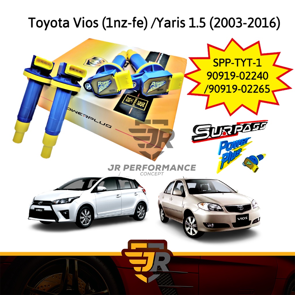 Surpass Power Plus Ignition Plug Coil Toyota Vios NCP42 Dugong NCP93 ...