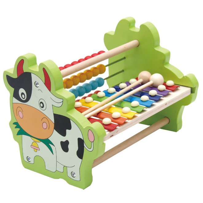 Milk Cow Piano Xylophone Kids Toys Wooden Multipurpose | Shopee Malaysia