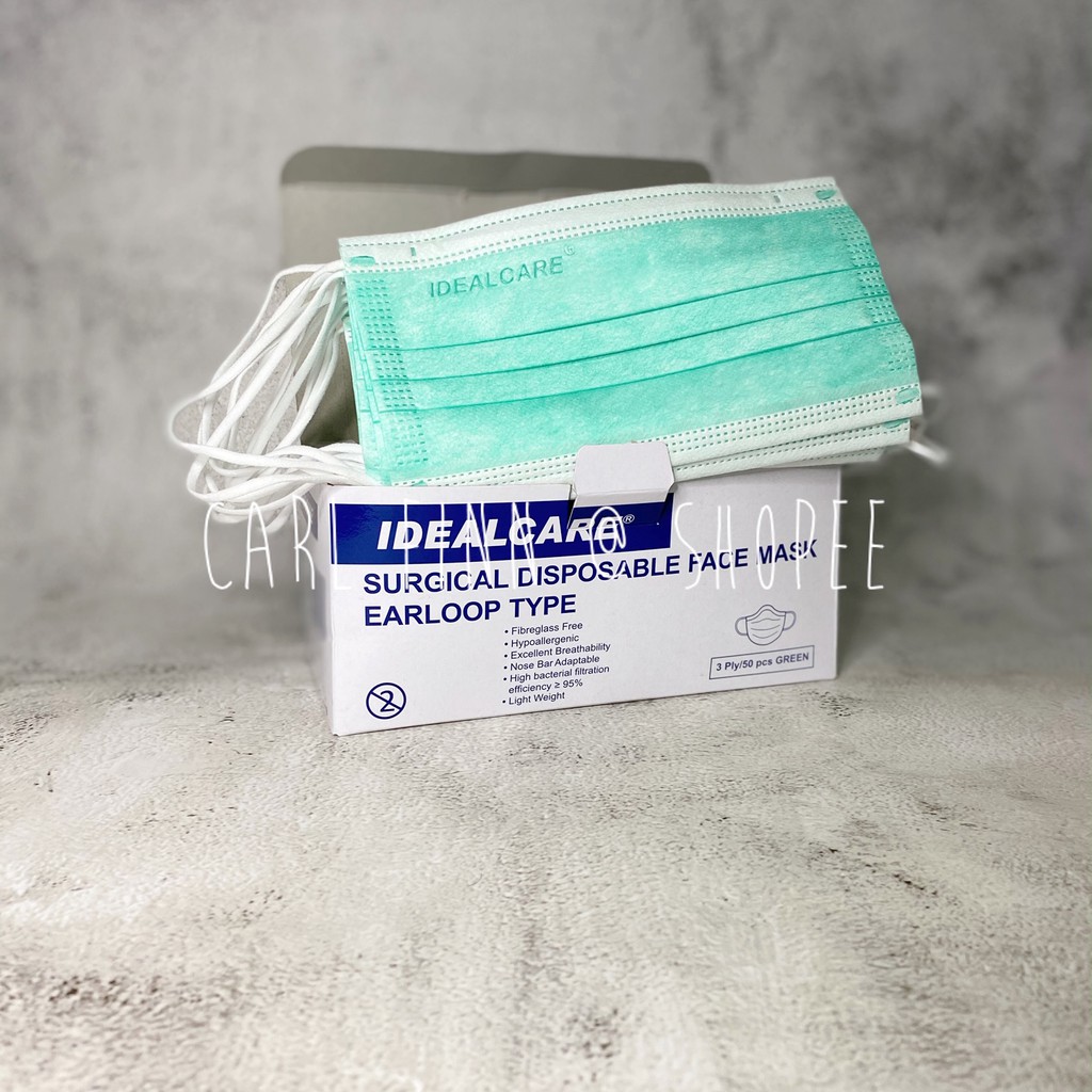 Surgical IdealCare Face Mask ( Earloop for adult ) | Shopee Malaysia