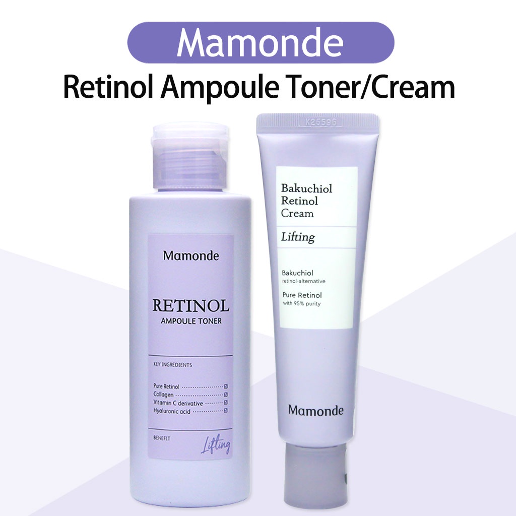 [Mamonde] Retinol Ampoule Toner/Bakuchiol Retinol Cream Lifting Anti ...