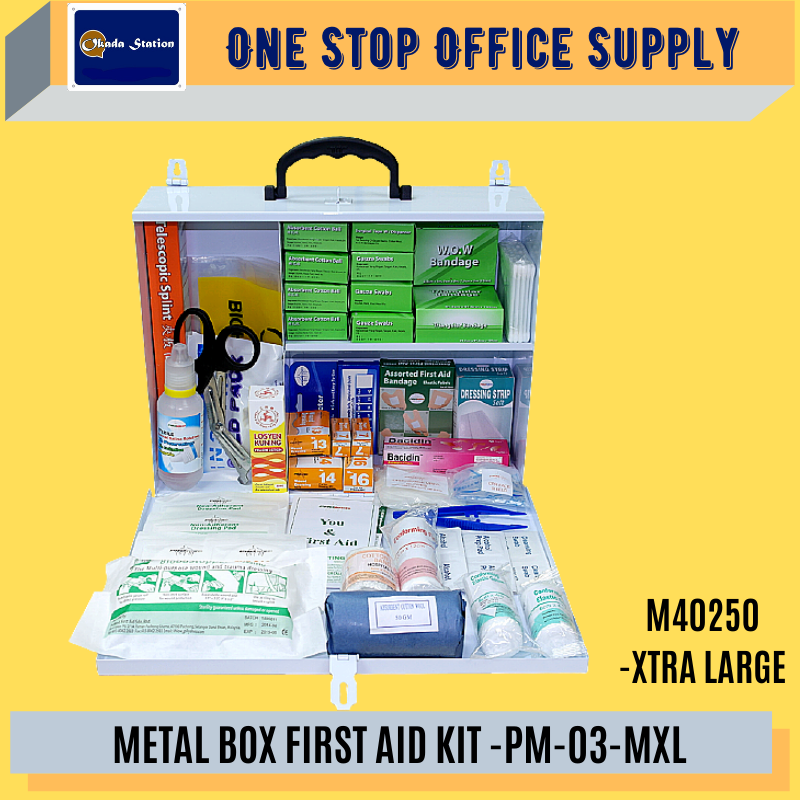First Aid Kit Metal Box - PM-03-MXL / Peti Kecemasan / First Aid Box ...