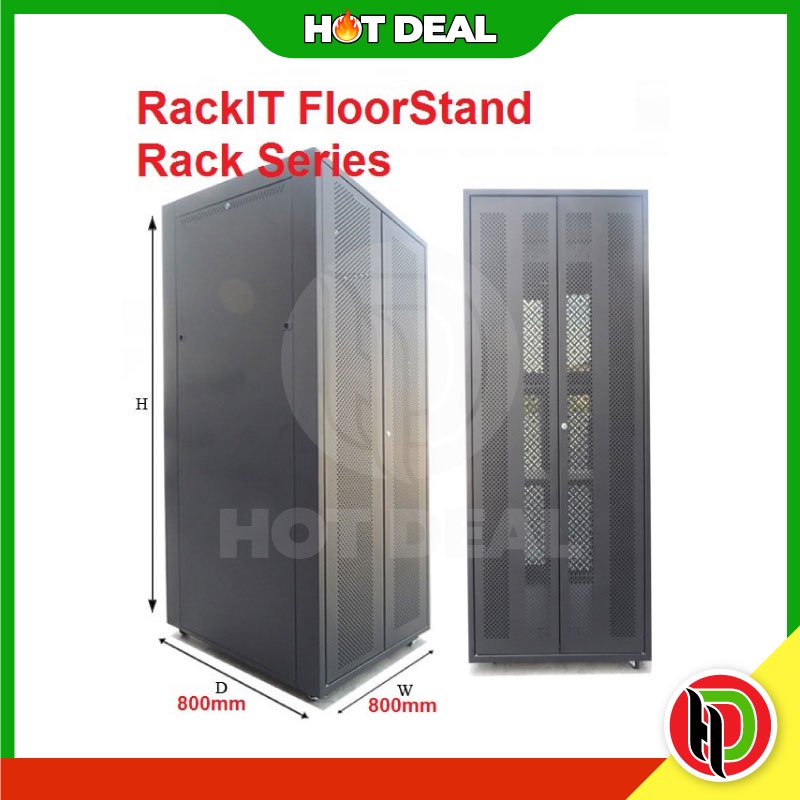 Hotdeal RackIT 19" 42U Trunking 800x800 Floor Stand Server Rack - 42U ...