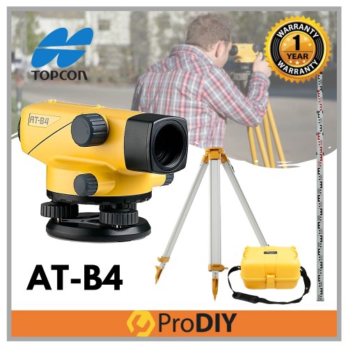 TOPCON AT-B4 Auto Leveling Dumpy With Ruler Staff & Tripod | Shopee ...
