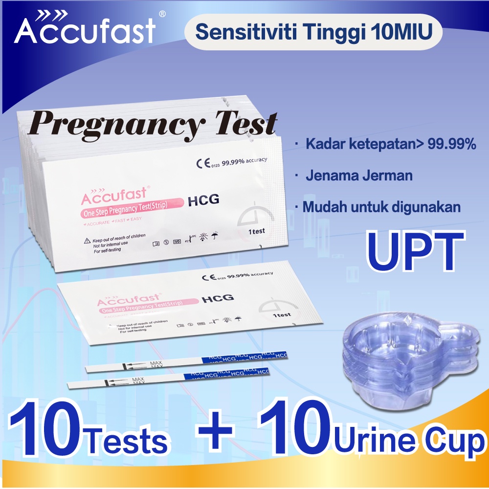 10Pcs ACCUFAST One Step UPT Pregnancy Test Kit Strip Cassette Tests ...