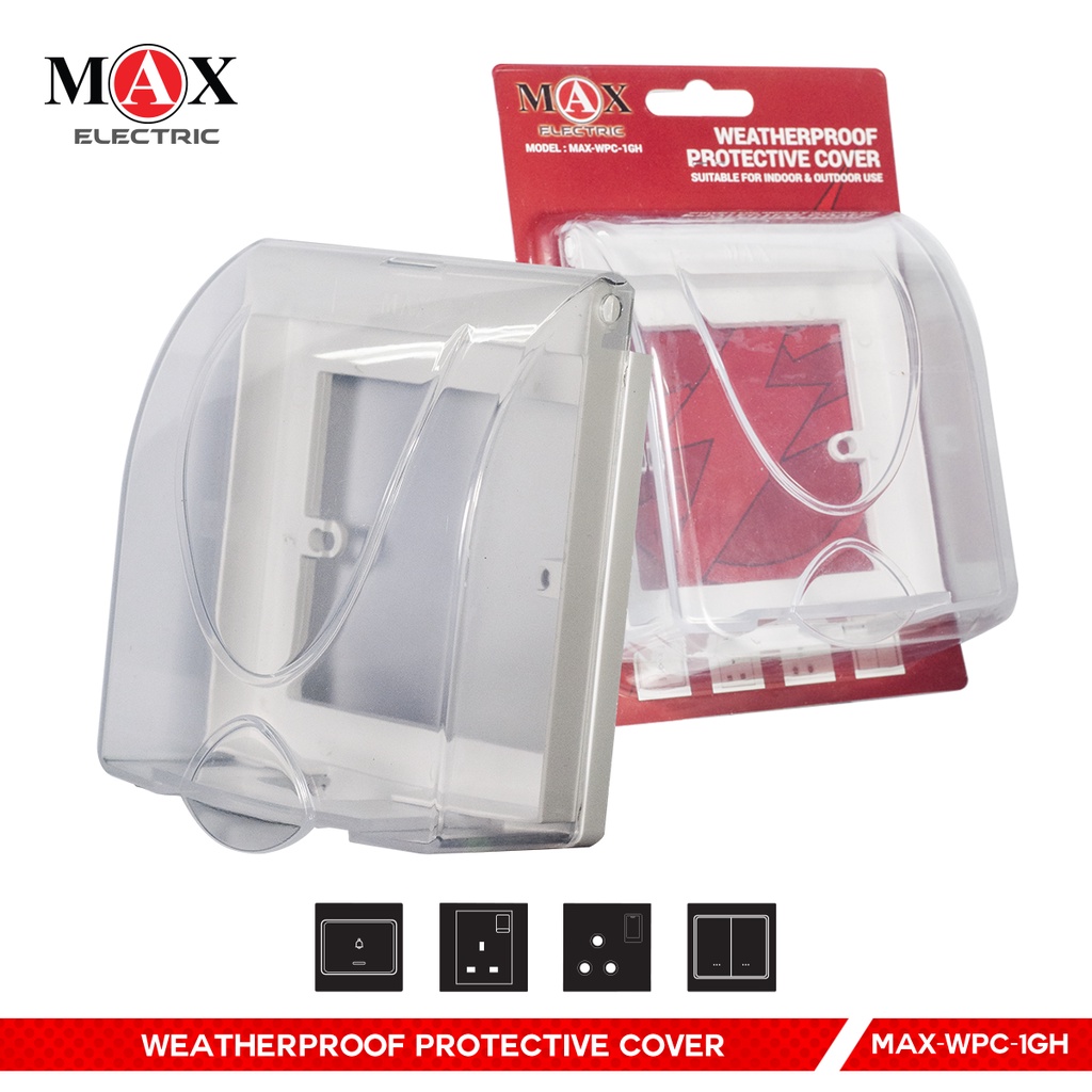 MAX WEATHERPROOF SOCKET PROTECTIVE COVER (TRANSPARENT) | Shopee Malaysia