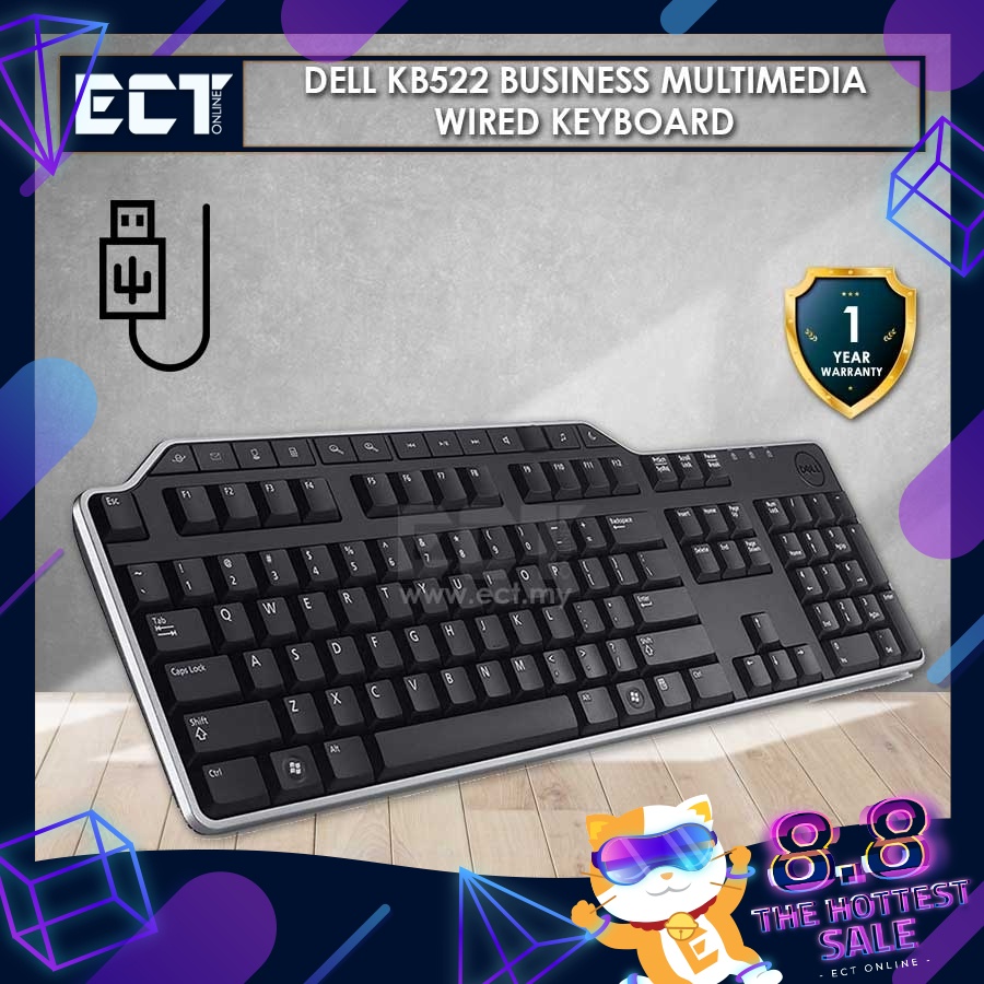 Dell KB522 Business Multimedia Wired Keyboard | Shopee Malaysia