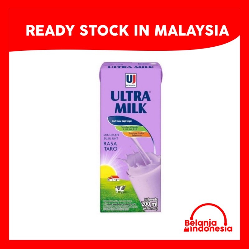 Susu UHT Ultra Milk Taro 200ml | Shopee Malaysia