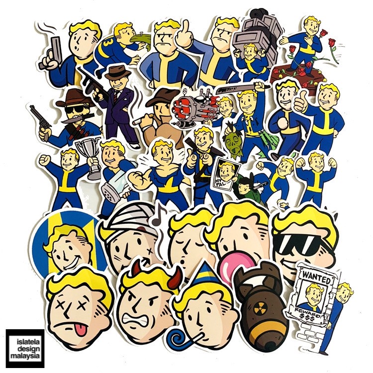 29pcs FALLOUT PIP-BOY Vinyl Decal graffiti STICKERS bomb for laptop ...