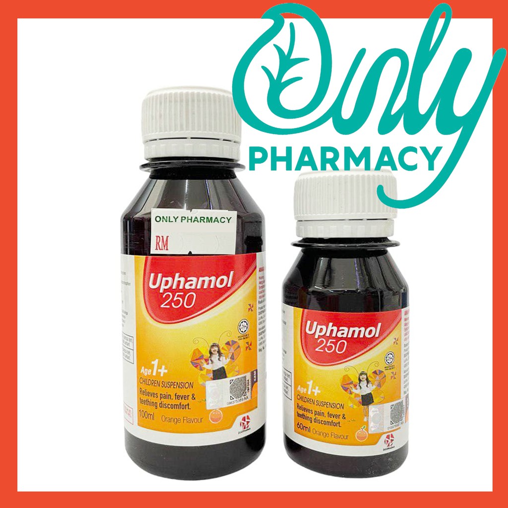 Uphamol Syrup 250mg 60ml or 100ml Uphamol 250mg Suspension (Demam ...