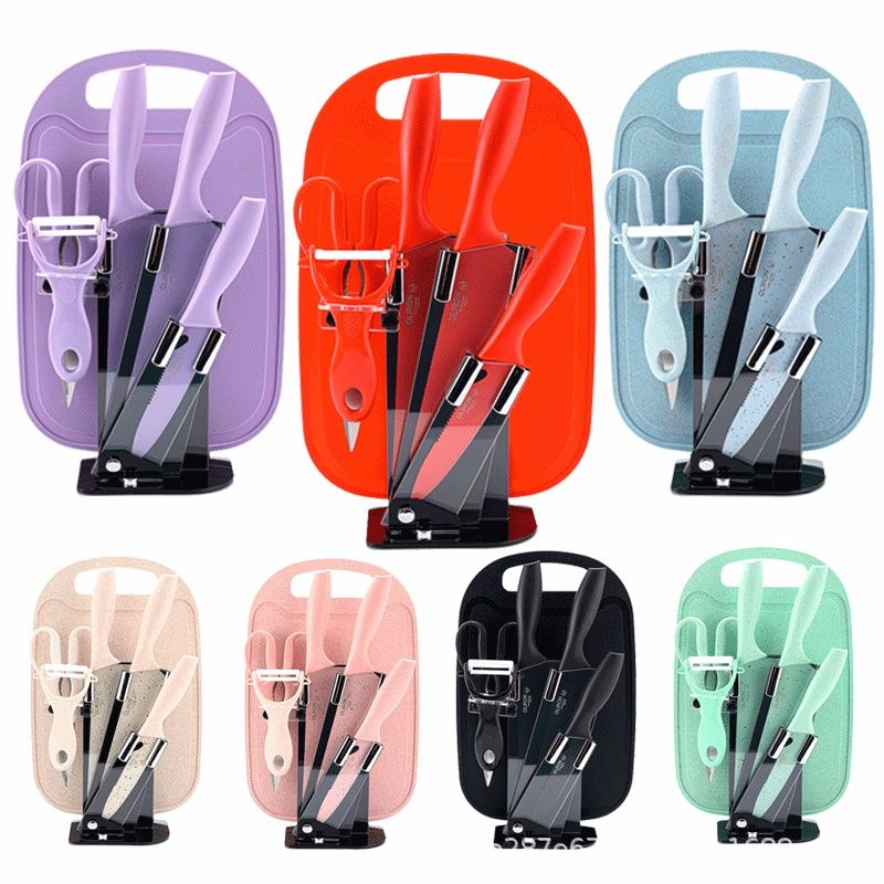 HIGH QUALITY Kitchen Knife Set 7 in 1 Kitchen Knives Utensils Pisau ...