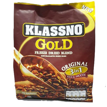 Klassno Gold Freeze Dried Blend 3 in 1 (18g x 20') | Shopee Malaysia