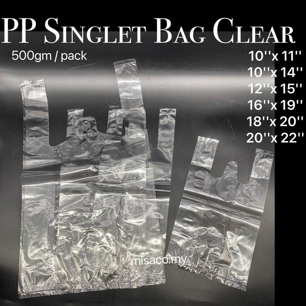 PP Singlet Bag Transparent Clear | PP Clear Plastic Bag / Transparent ...