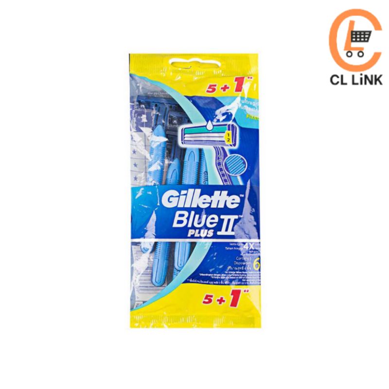 Gillette Blue 2 / Blue II Plus Disposable Razor 5+1 / 10 (ORIGINAL ...