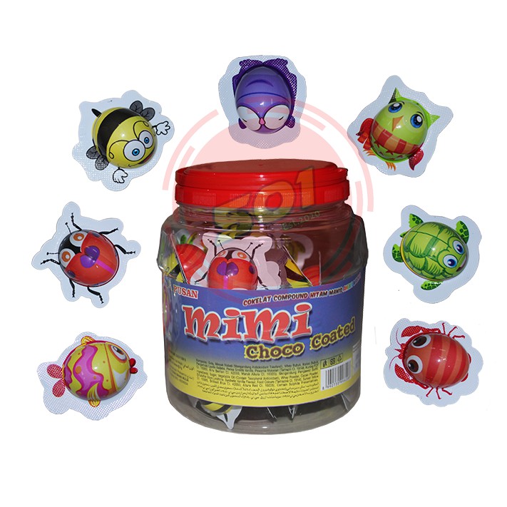 Compound Black Tiny Chocolate Mimi Choco Coated Jar 45 Pcs | Shopee ...