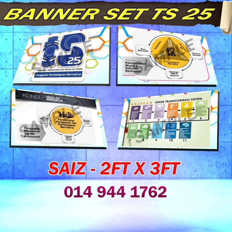 BANNER TS25/SEKOLAH TRANSFORMASI/TS25/LOGO TS25/KONSEP TS25 | Shopee ...