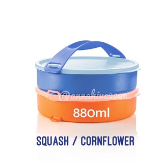 Tupperware Round Click To Go/ Tiffin/ Bekas Bertingkat (880ml) | Shopee ...