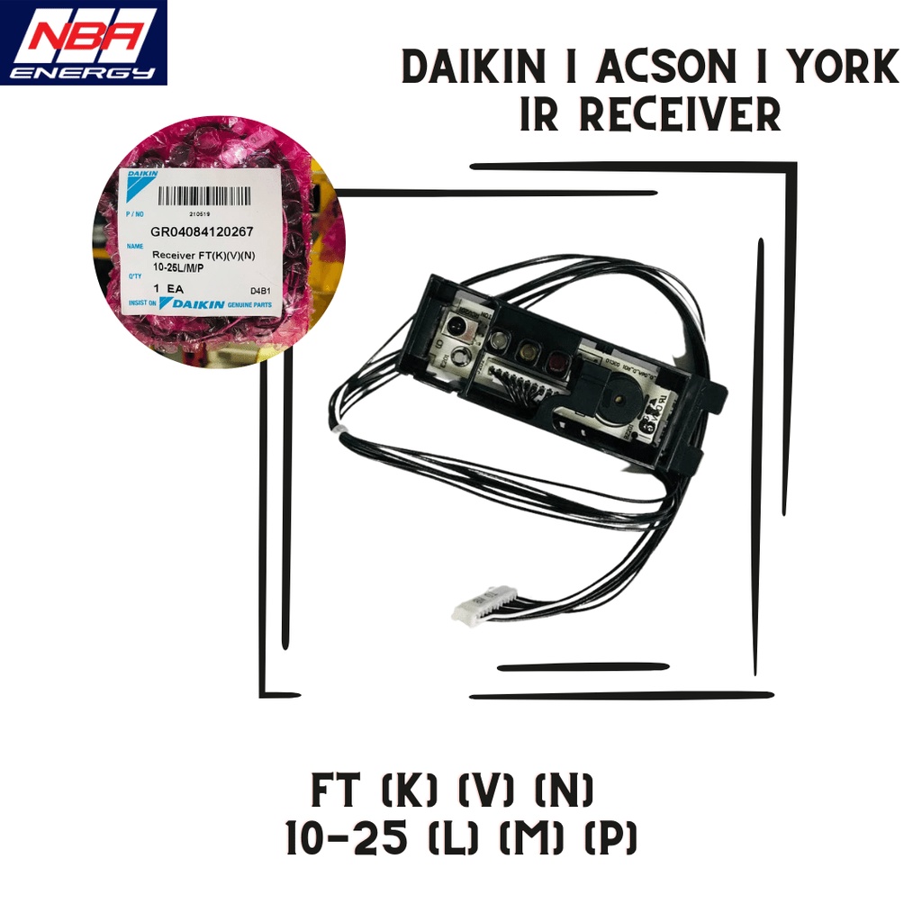 (READY STOCK)(ORIGINAL)Sensor Receiver FT(K)(V)(N)10-25L/M/P) (DAIKIN I ...