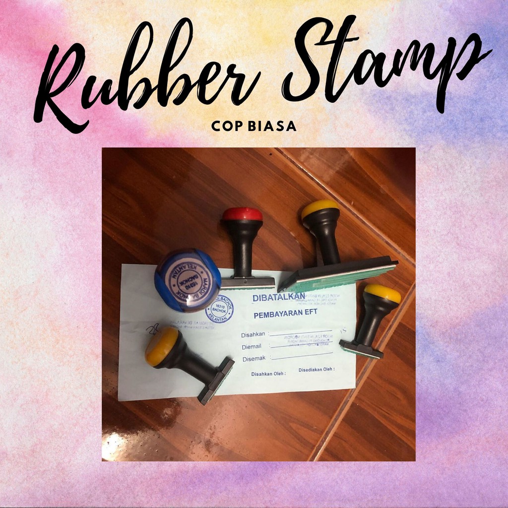 Rubber Stamp Normal / Cop Getah Biasa (BULAT / PETAK) | Shopee Malaysia