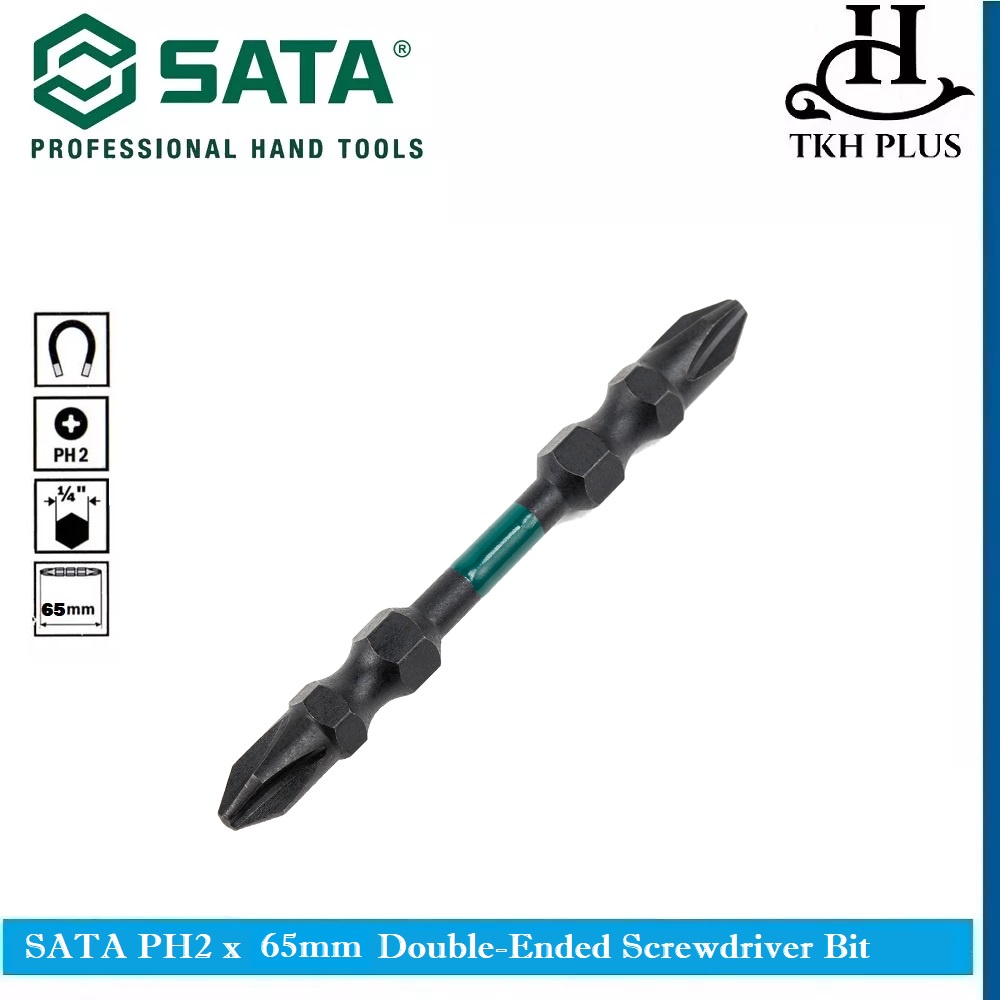 SATA PH2 x 65mm Double Ended Phillips Magnetic Screwdriver Bit | Shopee ...