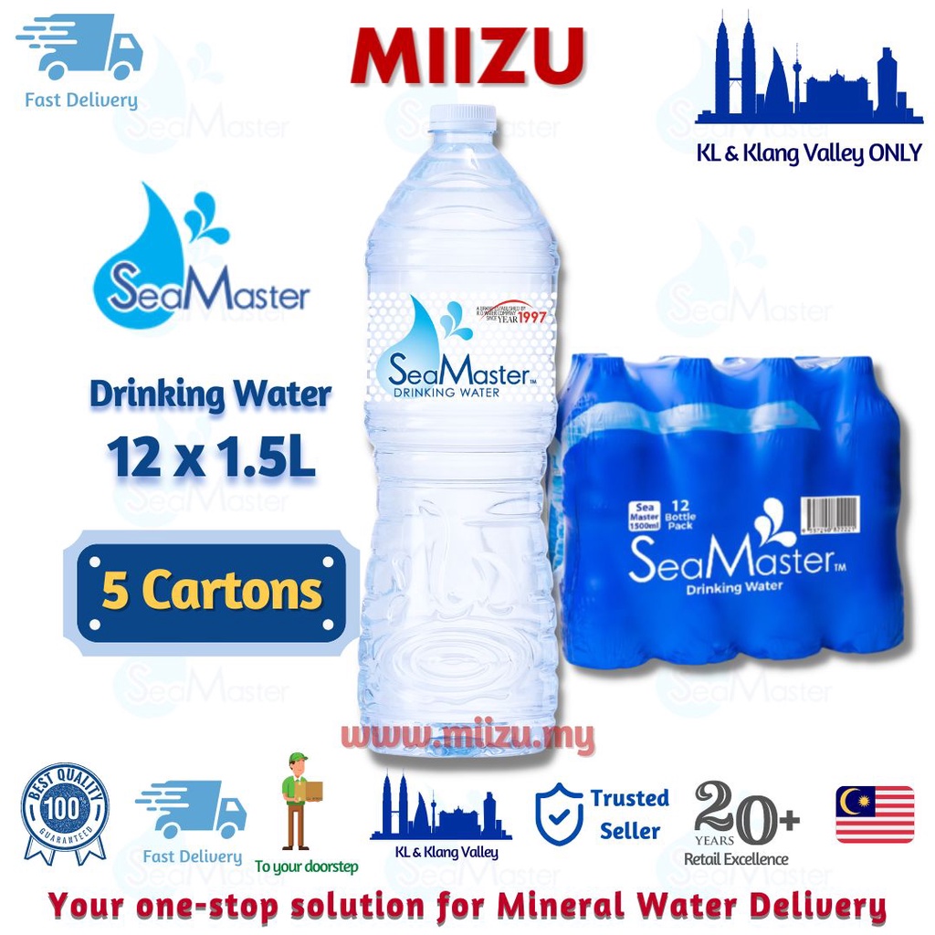 SeaMaster Drinking Water 12x1.5L - 5 Cartons package - KL & Klang ...