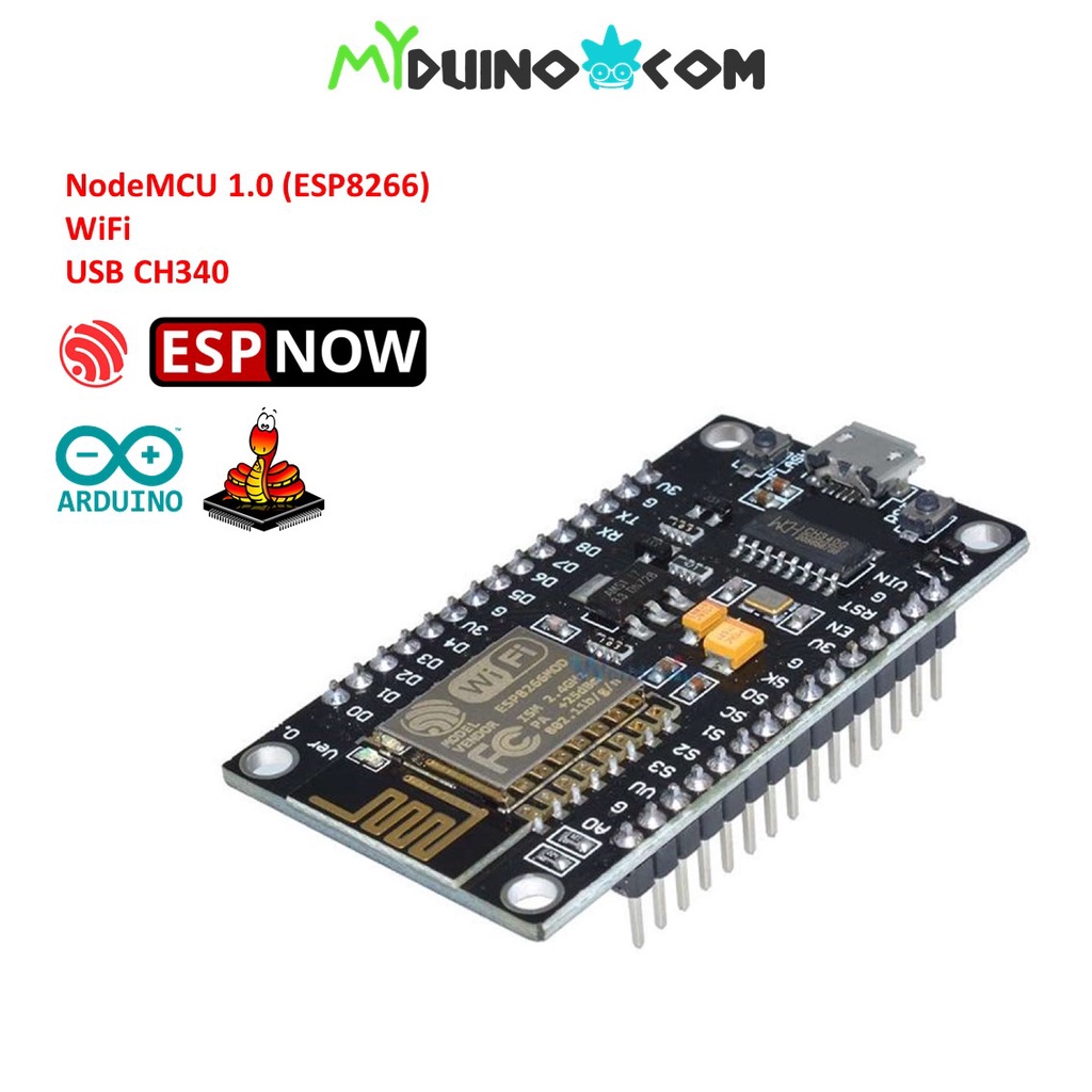 NodeMCU 1.0 ESP8266 Arduino Micropython WiFi Development Board CH340 ... NodeMCU 1.0 ESP8266 Arduino Micropython WiFi Development Board CH340 ...
