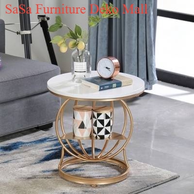 SaSa Furniture Deko Mall Meja Sisi Modern Marble Top Nordic Side Table ...