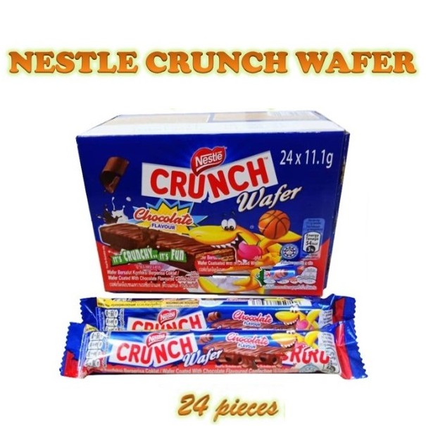 Nestle Crunch Wafer Chocolate Flavour 24 x 11.1g | Shopee Malaysia