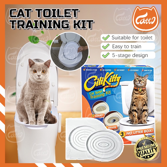 CATTO Cat Toilet Training Kit Cat Toilet Trainer Potty Training Toilet ...