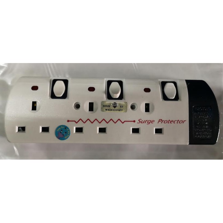 Sirim Approved 13a Trailing Extension Switch Socket Body Only Without Cable 3 Gang 4 Gang