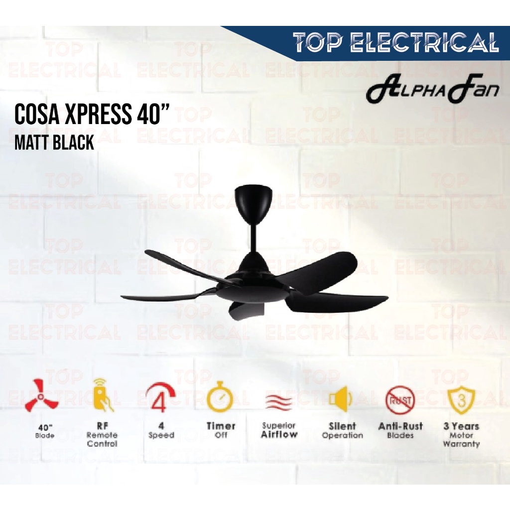 CEILING FAN ALPHA COSA XPRESS (40 inch) WITH 4 SPEEDS REMOTE CONTROL ...