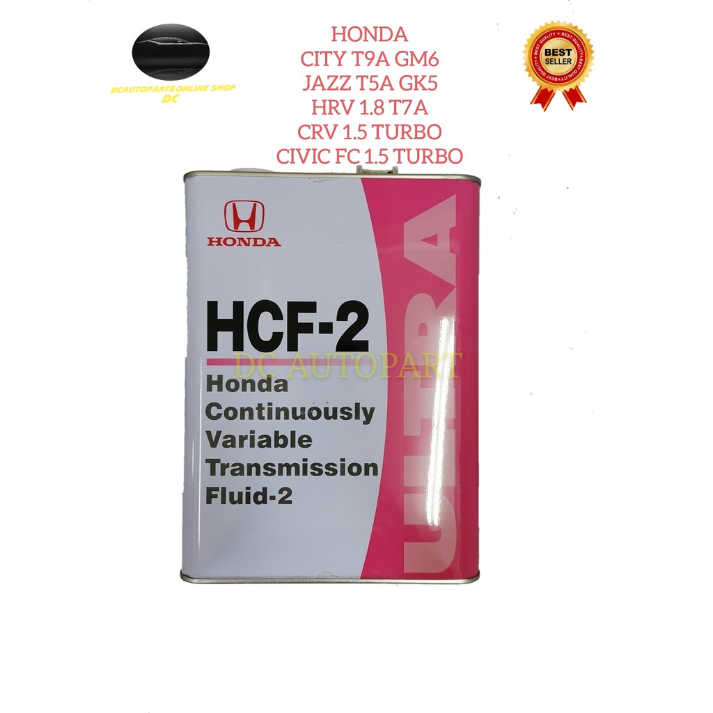 ORIGINAL TRANSMISSION FLUID GEAR BOX OIL HCF-2 4 LITER 4L (08260-99964) CITY T9A GM6 , JAZZ T5A ...