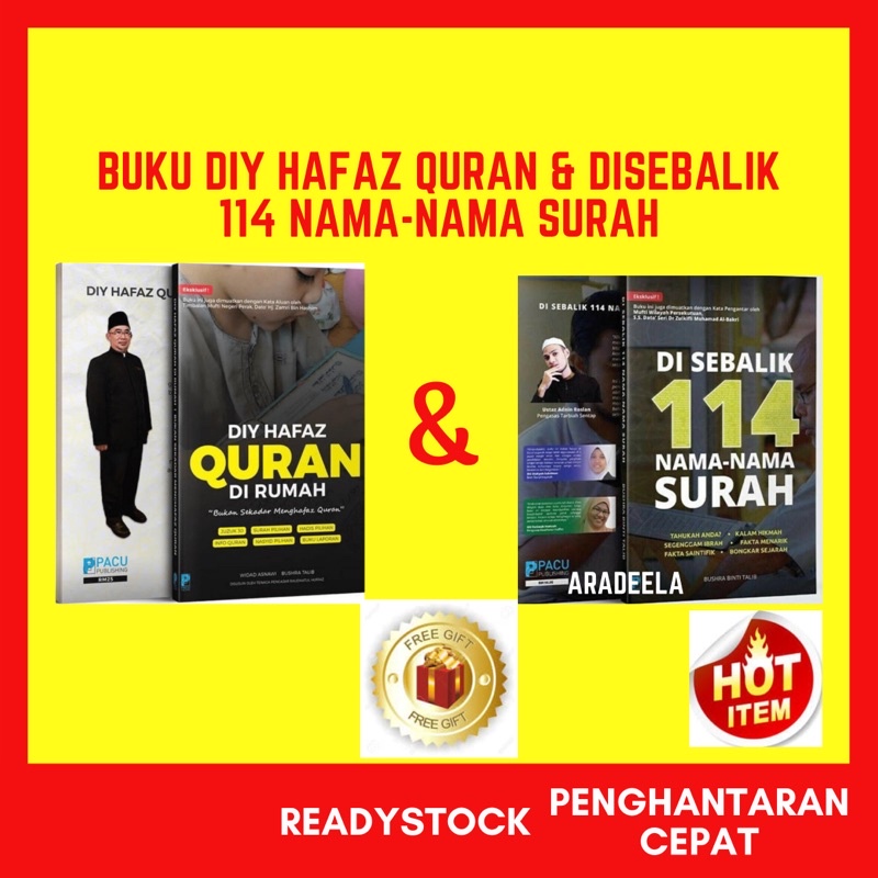 Disebalik 114 Nama-Nama surah & Buku DIY Hafaz Quran Di Rumah Al Quran Hadis Al-mathurat ...