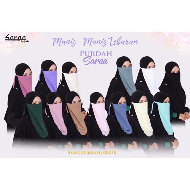 Purdah Tali Getah Chiffon Premium | Shopee Malaysia