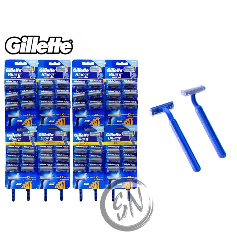 Gillette Blue ii | Gillette Blue 2 Disposable Razor 1Cart x 48Pcs ...