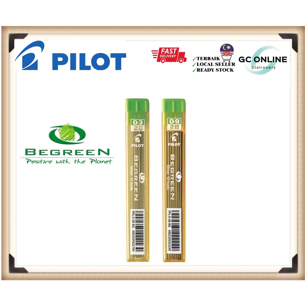 Pilot Be Green Hi-Polymer 2B Pencil Lead (0.3mm/0.9mm) | Shopee Malaysia