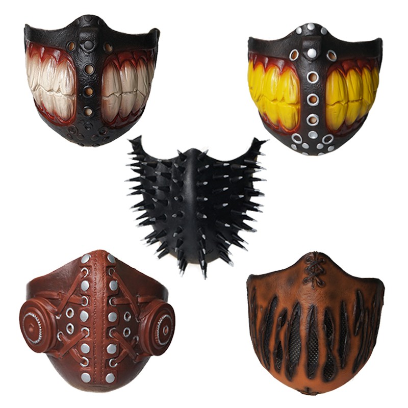 Ready Stock New Style Scary Gothic Latex Skull Helmet Mask Horror ...