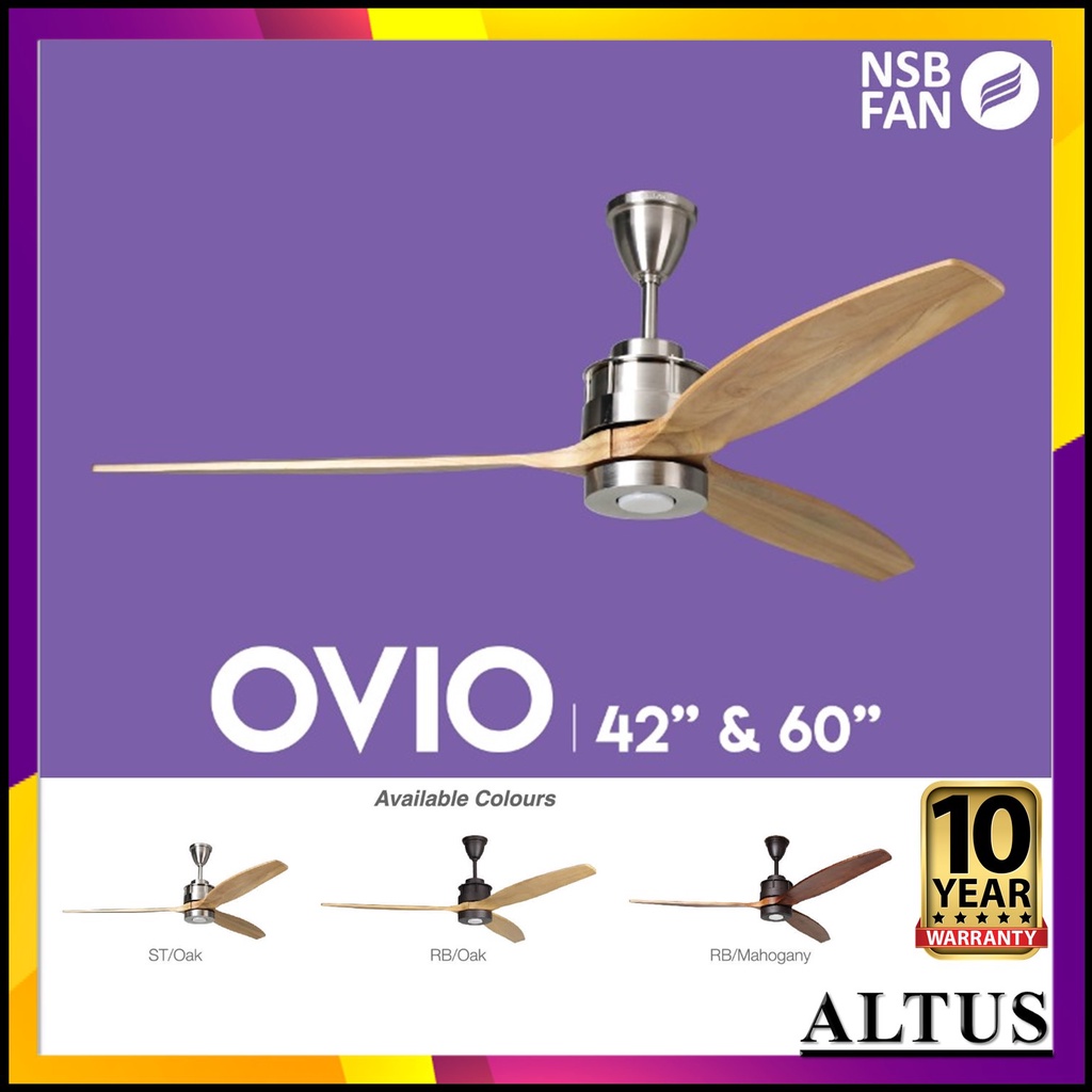 NSB FAN NSB OVIO 42''/60'' DC MOTOR NSB CEILING FAN WITH 6W LED WARM ...