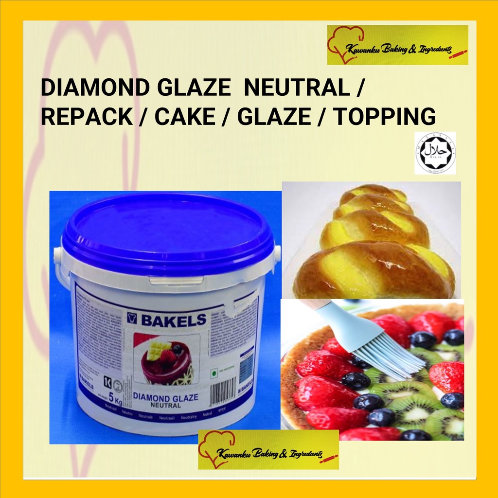(READY STOCK) DIAMOND GLAZE NEUTRAL / REPACK / CAKE / GLAZE / TOPPING ...