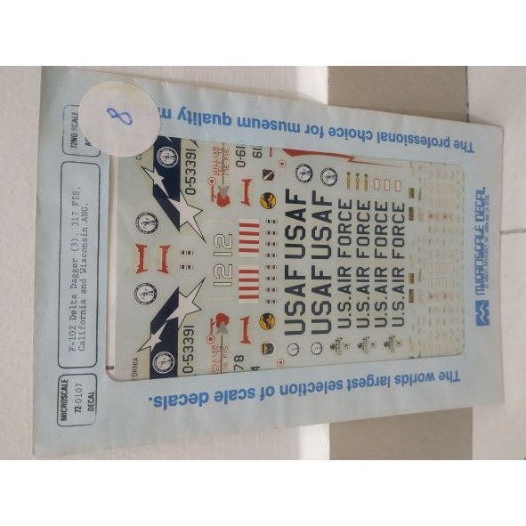 Microscale Decal 1/72 F-102 Delta Dagger (3), 317 FIS Califonia and ...
